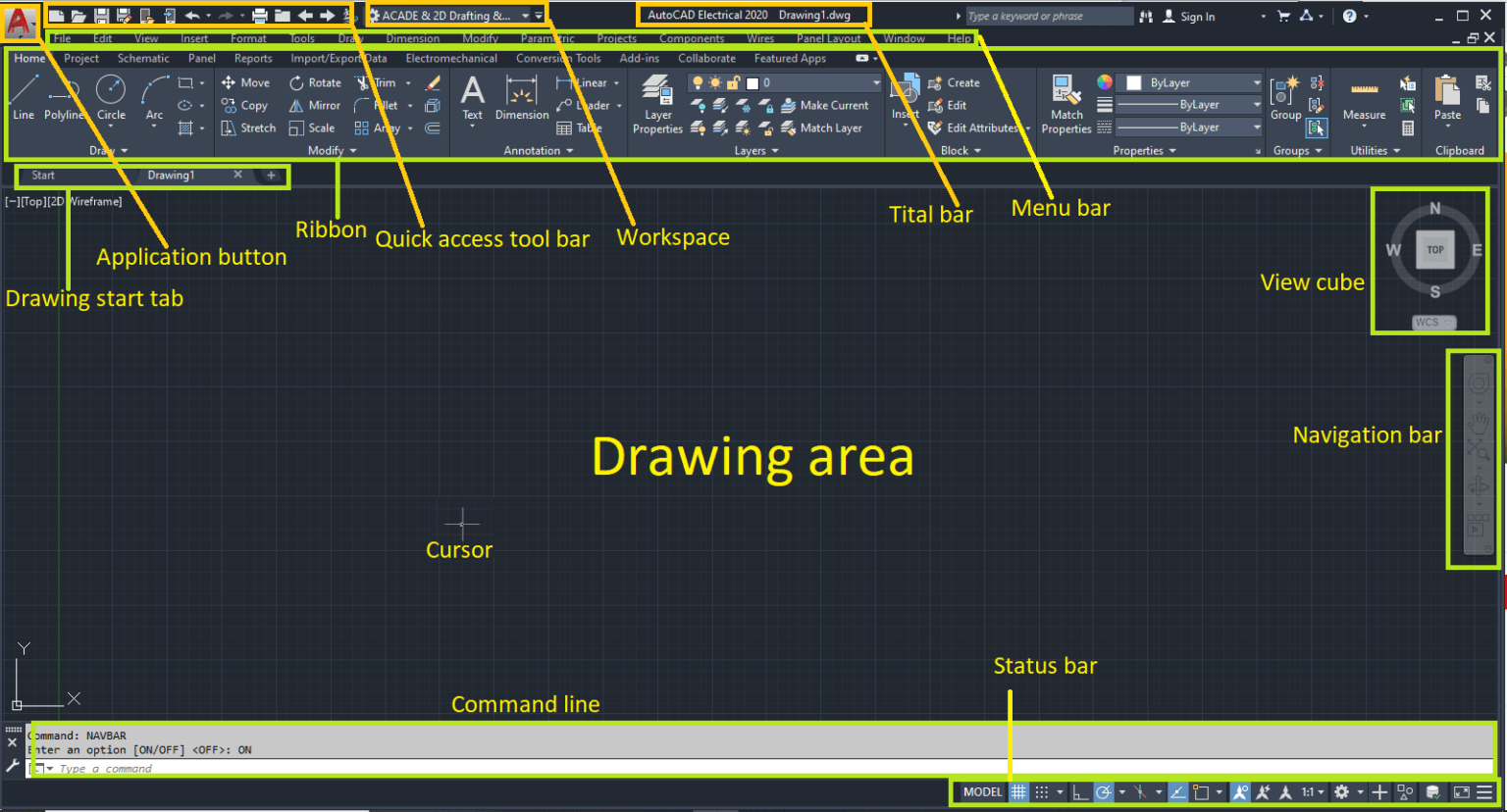 AutoCAD User Interface And Basic Settings. - Electrical Hungry Minds