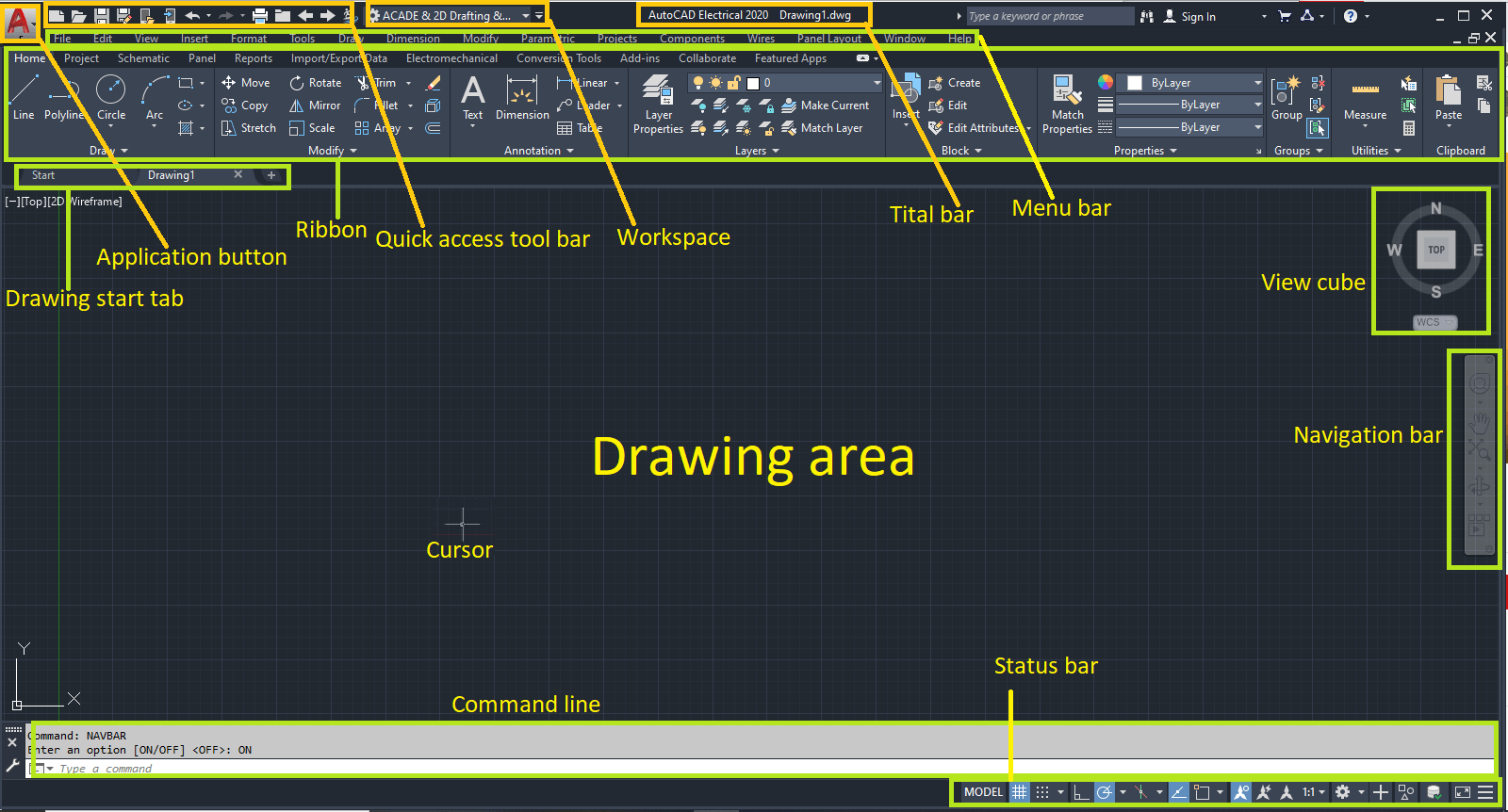 AutoCAD User Interface And Basic Settings. - Electrical Hungry Minds